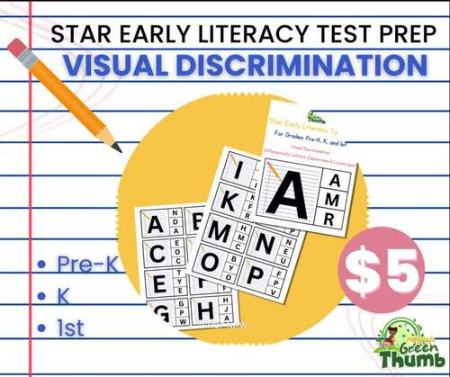Star Early Literacy Test Prep Cards: Identify Similar Letters | TPT