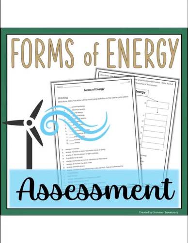 Forms of Energy Assessment by Summer Sweetness | TPT