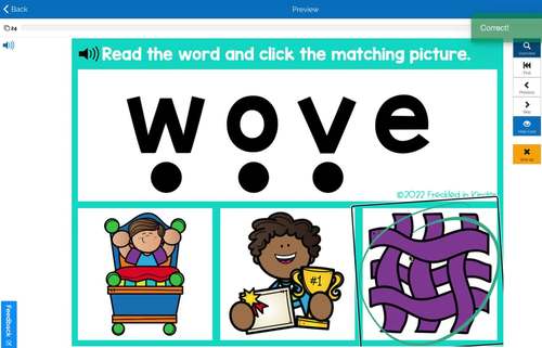 Read CVCe Words / Long Vowel O / Boom Cards by Freckled in Kinder