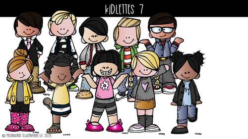 Kidlettes clip art 7, Kids clip art COLORED Version by Melonheadz Clipart