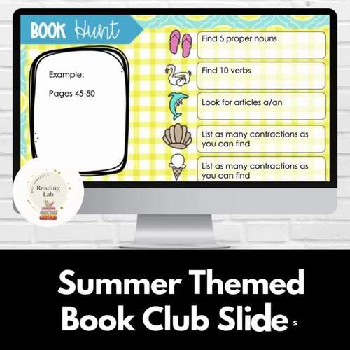 Book Club Activitiy Packet for ANY Chapter Book Summer Theme 2nd Grade