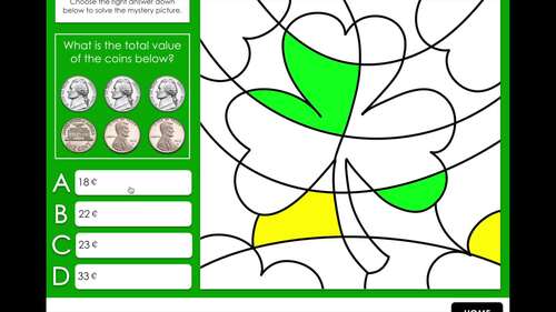 Digital St. Patrick's Day Math Mystery Pictures for 2nd Grade | TPT