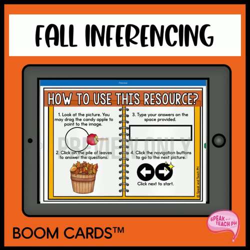 Fall Inferencing for Making Inference Speech Therapy Boom Cards | TPT