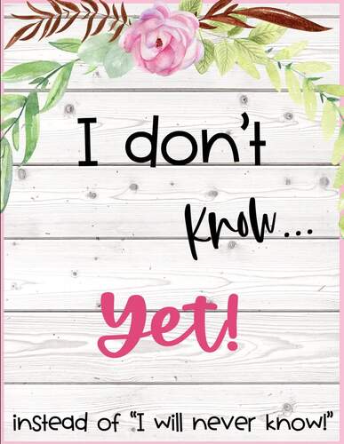 Modern Farmhouse Growth Mindset Posters Calming Watercolor Classroom Decor