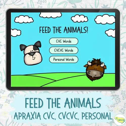 Feed the Animals Apraxia Boom Cards™ Bundle for Speech Therapy | TPT