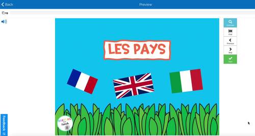 Countries in French with audio | Flags | BOOM CARDS Les Pays et ...