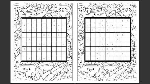 50 Challenging 9x9 Sudoku Logic puzzle Worksheets, Crithical thinking ...