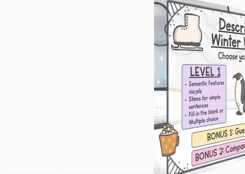 Winter Describing With Semantic Features | Digital | Boom™ Cards