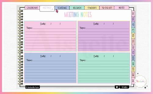 Digital Teacher Planner 2026-2027 | Teacher Goodnotes | with Pastel ...