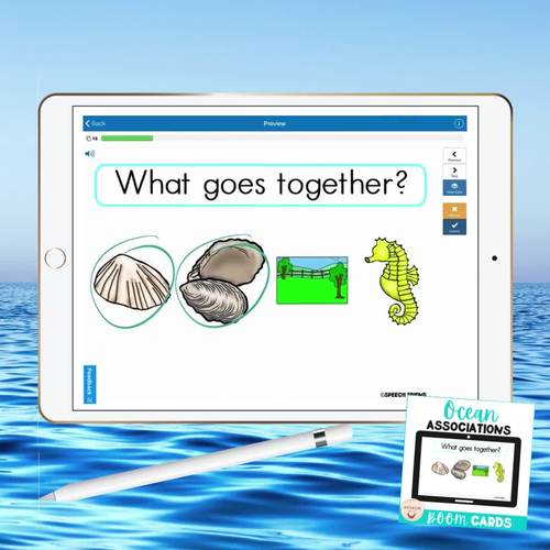 Ocean Associations Boom Cards by Speech Friend | TPT