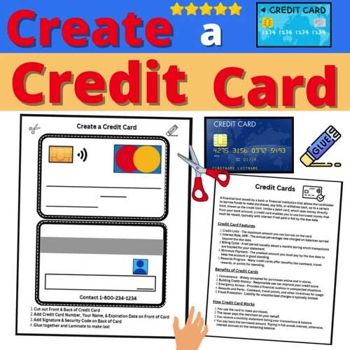Create a Credit Card Activity Resource Cut and Paste by DadsDesigns