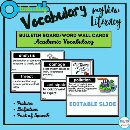 myView Literacy Grade 3 YEARLONG BUNDLE Vocabulary Word Wall Cards ...