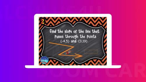 Slope of a Line - 30 Boom Cards by Calculus4u | Teachers Pay Teachers