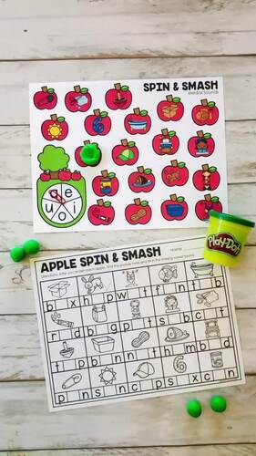 Apple Smash - CVC Medial Short Vowel Sounds Game - Middle Sound Activities