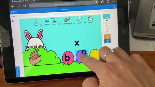 CVC Spelling BUNDLE!!! EASTERTHEME - Interactive PPT + BOOM CARDS