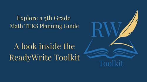 Personal Financial Literacy | TEKS MA.5.10(A-F) | ReadyWrite Planning ...