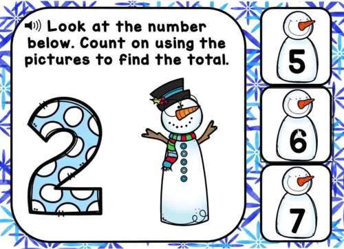 Winter Counting On Addition Digital Game Boom Cards | TPT