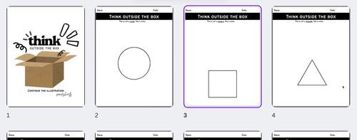 Think Outside the Box, Bell Ringer, Early Finisher: by Mammina Studio