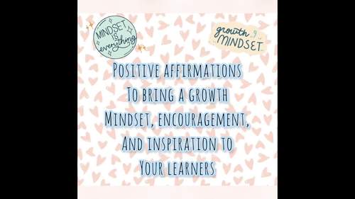 Growth Mindset: Positive Affirmation Coloring Page Posters for your ...