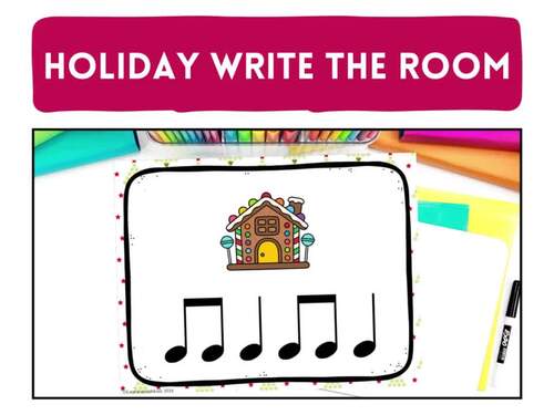 Winter Holiday Rhythm Write the Room - Christmas, Hanukkah, Kwanzaa