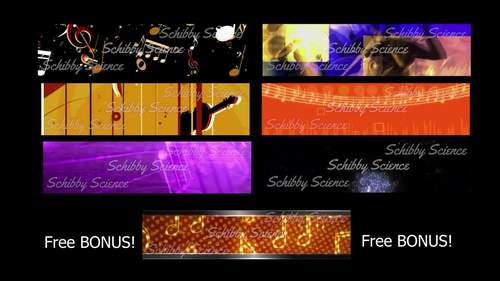 Music Animated Google Classroom Banner Bundle 2 with FREE bonus banner