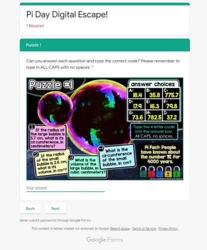 Pi Day Digital Math Escape Room Activity by Scaffolded Math and Science