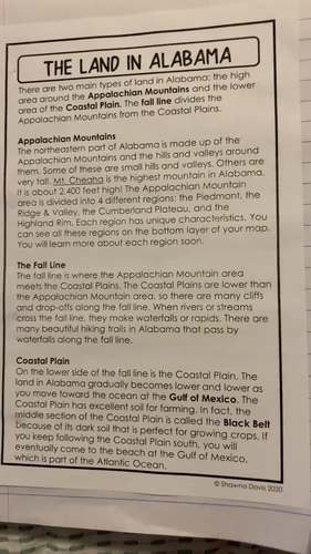 Alabama History Interactive Notebook Unit 2 BUNDLE (Geography of Alabama)