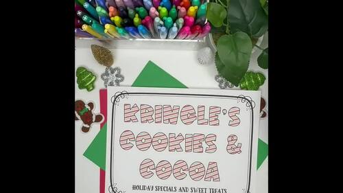 Holiday Coffee/Cocoa Shop Dramatic Play Center with Math & Writing ...