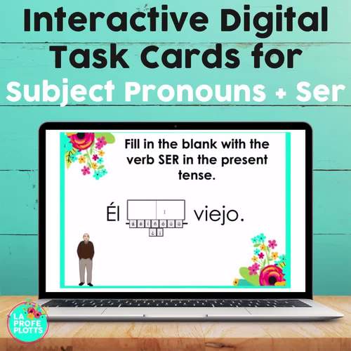 Spanish Subject Pronouns and SER Boom Cards Spanish Digital Task Card ...