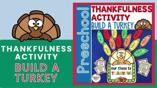 Thankfulness Activity - BUILD A TURKEY by Preschool SOS | TPT