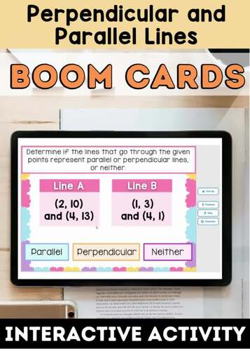 Identify Parallel and Perpendicular | Boom Cards™ by Math and Glitter