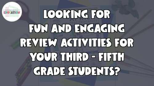 3rd, 4th, & 5th Grade April Activities for Spring No Prep Printables