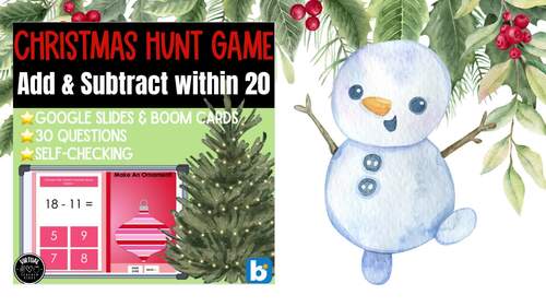 Christmas Addition & Subtraction to 20 Digital Game in Google Slides ...