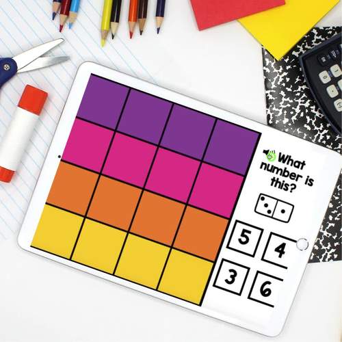 Subitizing Dominoes Mystery Picture Boom Cards by Learning with Miss G