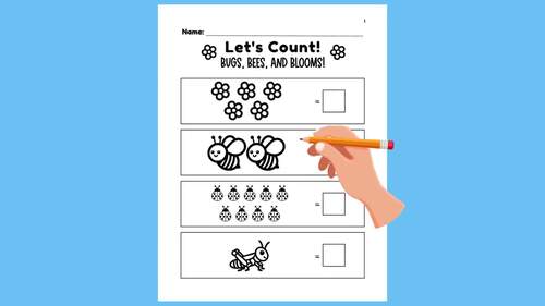 Spring Insect Math | Count & Write 1-10 | Pre-K & Kindergarten ...