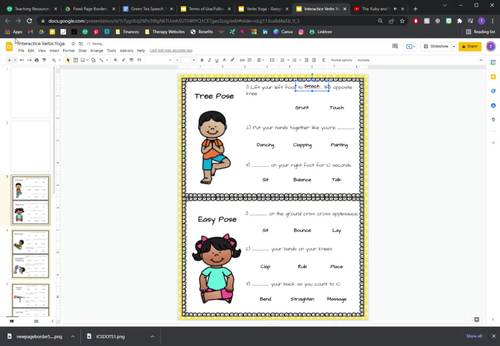 Yoga Language & Artic BUNDLE No/Low Prep Speech Therapy Worksheets ...