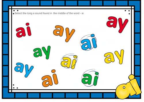 Distance Learning | Long A Vowel Activities | AI AY and A_E | Boom Cards