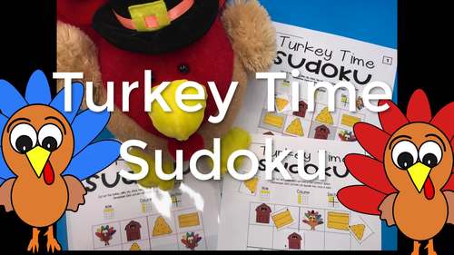 Turkey Time Sudoku Puzzles - Ink Friendly - 3 Levels by Making The ...