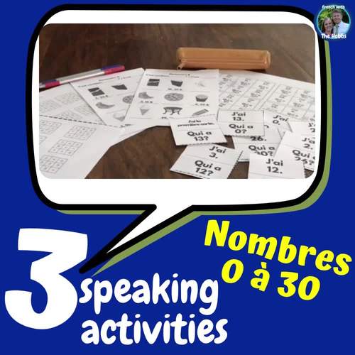 French Numbers 0-30 Speaking & Listening Practice Activities les ...