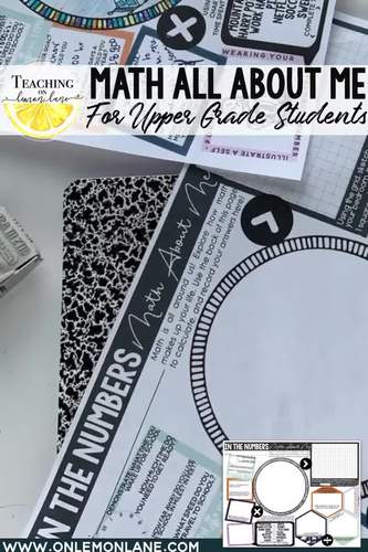 Math About Me BUNDLE Distance Learning Digital Versions & Originals ...