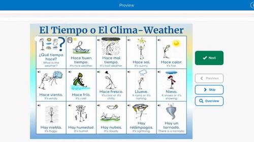 Spanish Boom Cards: El Tiempo o El Clima (Weather Activities) by NATAM