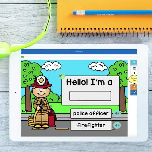 People and Places in the Community Boom Cards™ WITH AUDIO by Little Beacon