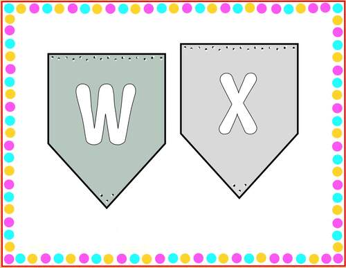 Printable Boho Neutral Bunting Banners, Editable Alphabets Bunting Banners