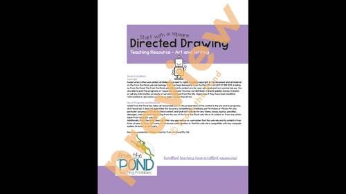 Directed Drawing Worksheets – Start with a Square | Step-by-Step Drawing