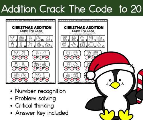 Christmas Crack the Code | Christmas Addition Crack The Code to 20