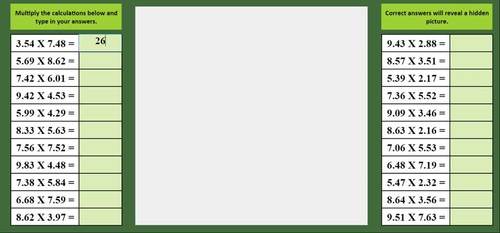 Mystery Digital Pixel Art NO PREP - Earth Decimal Multiplication Google ...