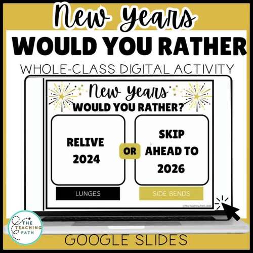 New Year's Eve Digital Activity! Would You Rather Game-No prep Google ...