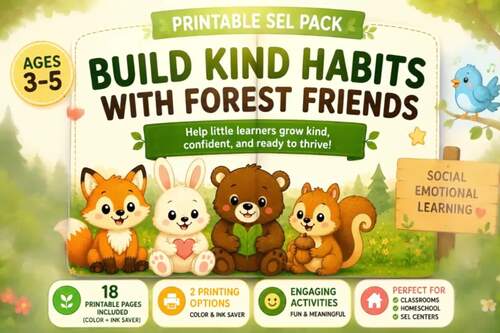Preschool SEL Activities | Behavior Worksheets | Social Emotional Learning