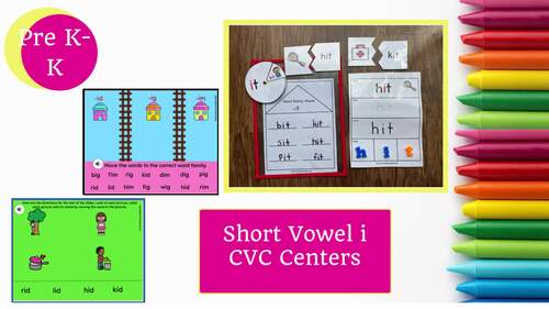 CVC Short Vowel I Activities | PreK and Kindergarten by Joy's Classroom ...