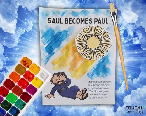 Conversion of Saul Art, Saul Comes Paul Bible Craft, Paul the Apostle ...